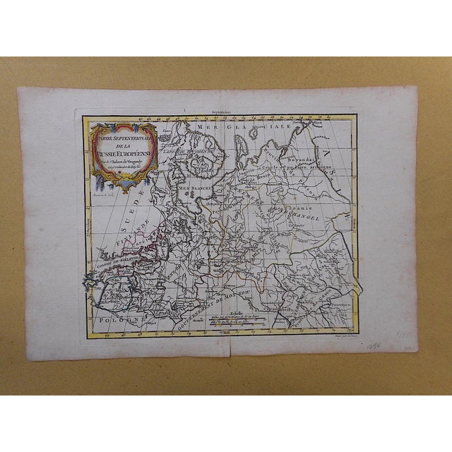 18th C. Antique Map -France-Poitou, Aunis...Auvergne | Chairish
