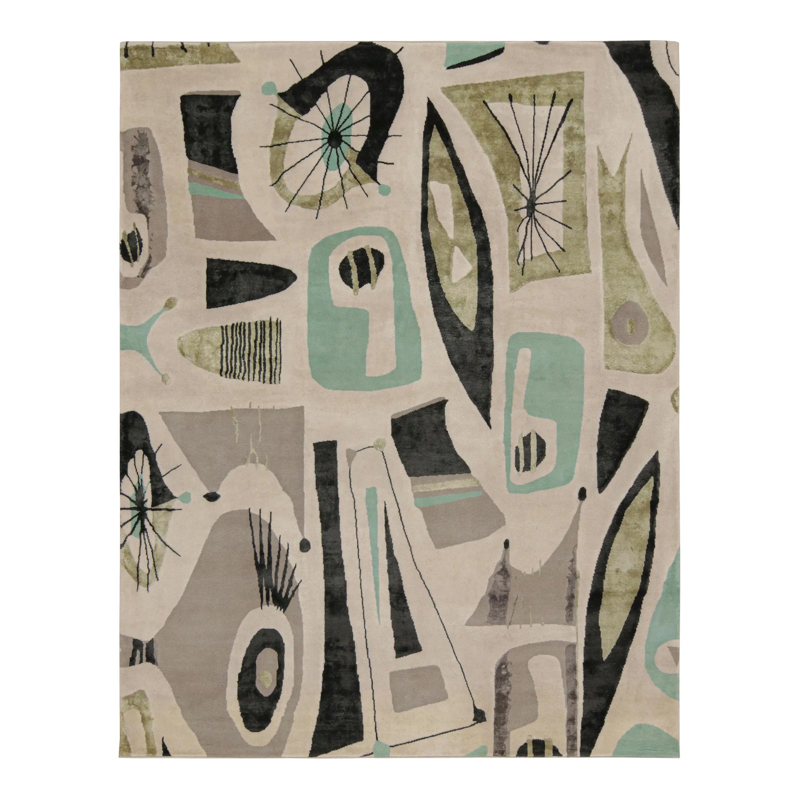 Rug & Kilim’s Mid-Century Modern Style Rug With Geometric Patterns ...