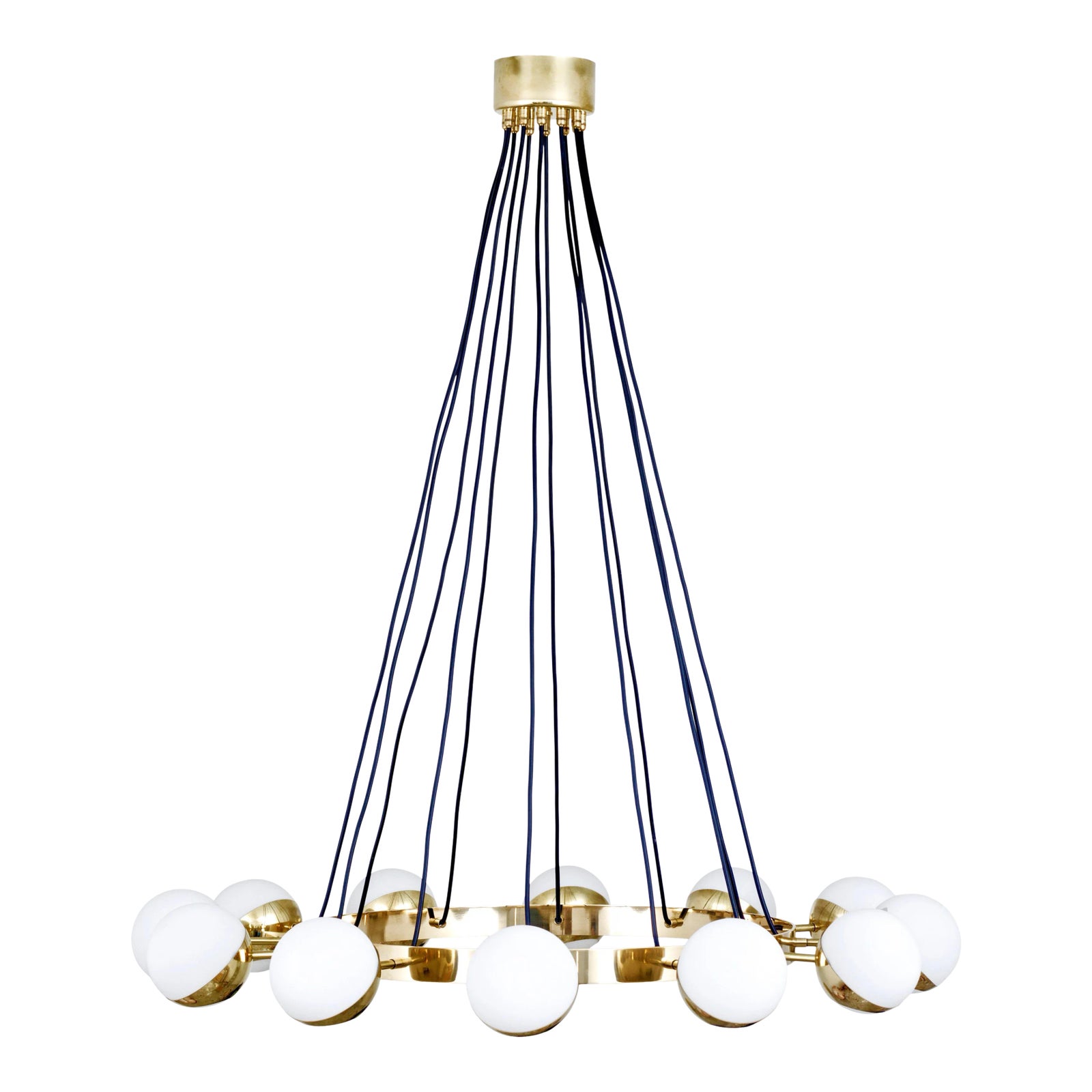 Primavera Beehive Lighting Italian Mid Century Design Chandelier | Chairish