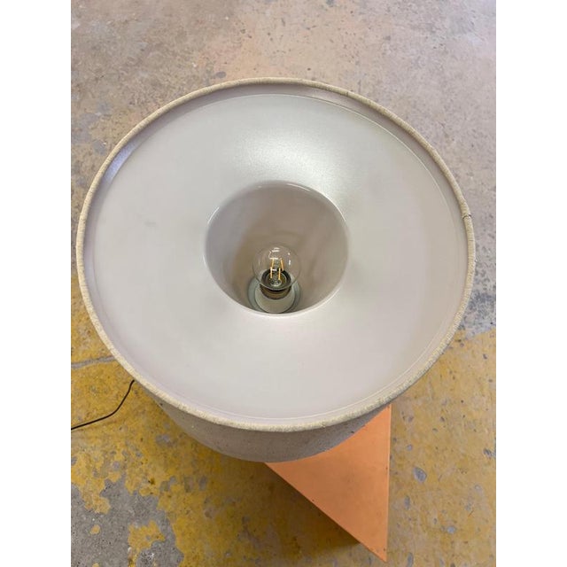 Teak and Raw Silk Table Lamp from Domus | Chairish