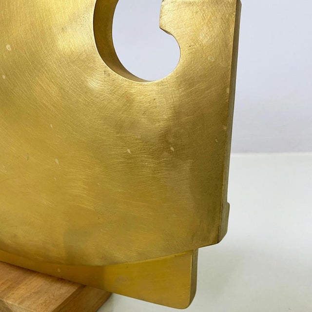 Italian Modern Brutalist Brass Sculpture by Edmondo Cirillo, 1970s | Chairish