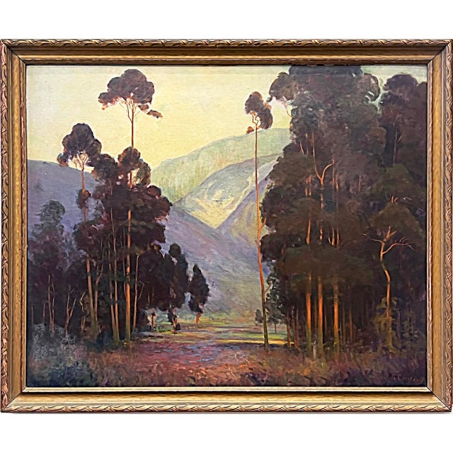 Large 1929 Carl De Courcey Ohio Landscape Oil Painting | Chairish