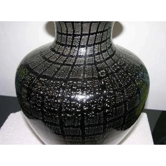 VeArt 1960s Pair of Black Murano Glass Table Lamps | Chairish