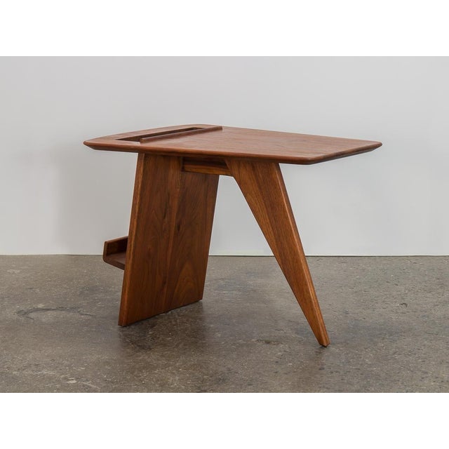 20th Century Jens Risom Walnut Magazine Table | Chairish