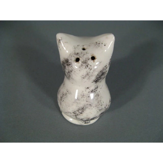 Vintage 1950s Ceramic Sitting Cat Salt Shaker | Chairish