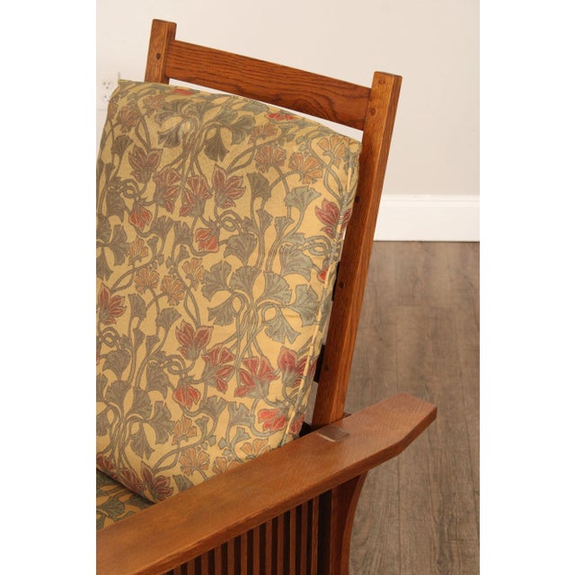 Stickley Mission Collection Oak Compact Spindle Morris Chair | Chairish