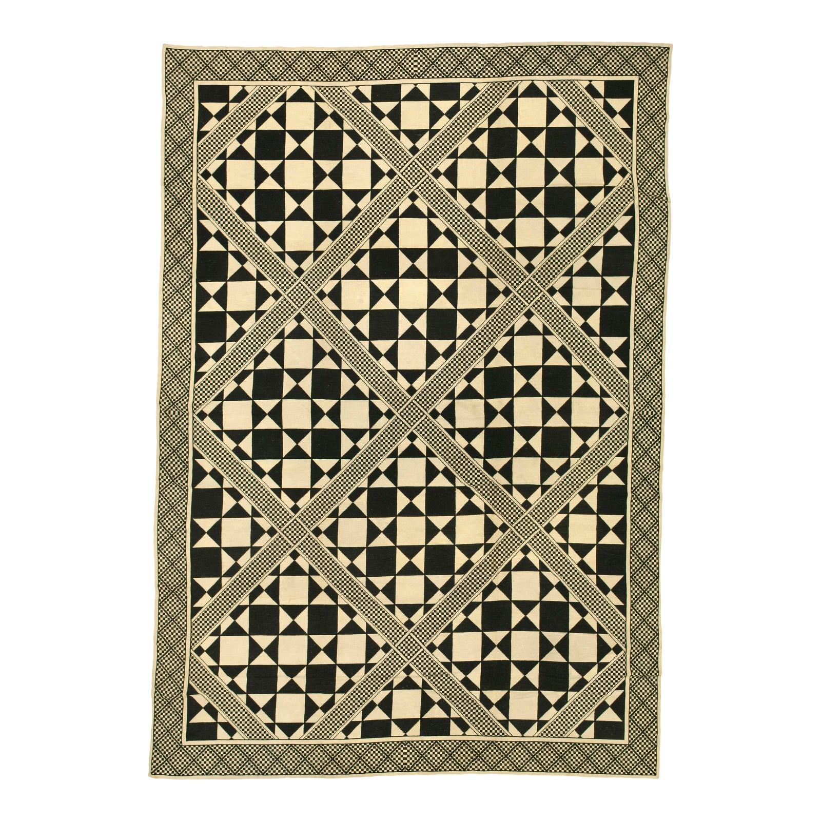 Mid 20th Century Arraiolos Rug- 9′11″ × 14′2″ | Chairish