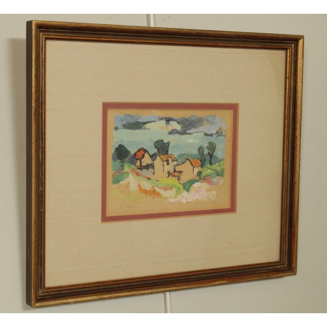 Le Fleuve' Impressionist Landscape Monotype Painting by Edna Gass ...