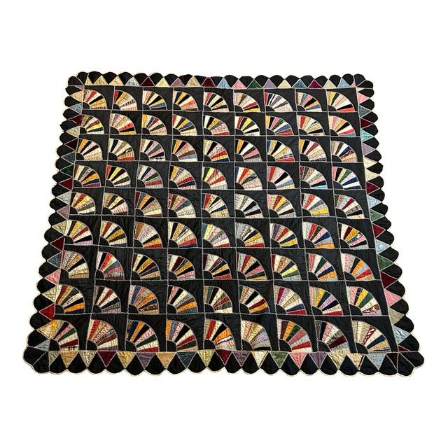 Antique Victorian Handmade Crazy Quilt | Chairish