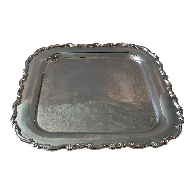 1980s Oneida Silverplate Tray | Chairish