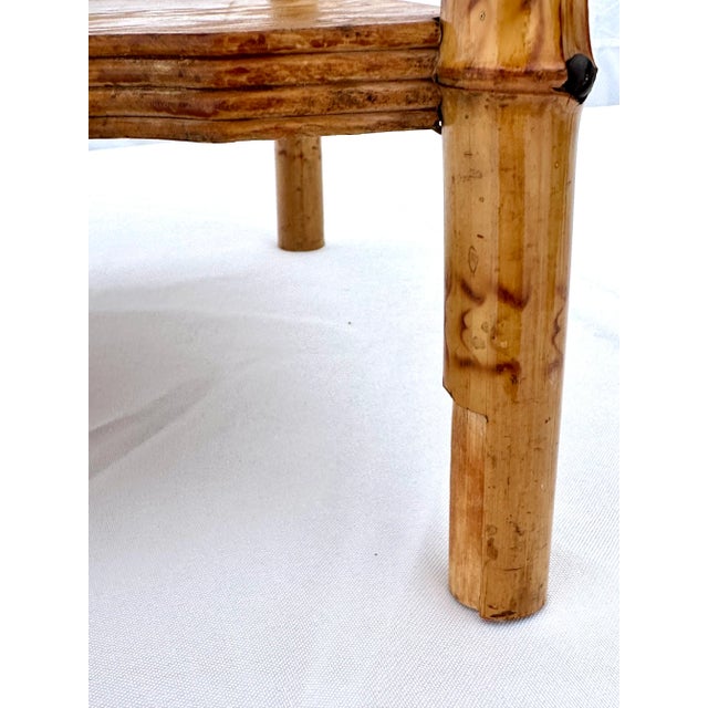 Antique Burnt Bamboo Four Tier Shelf | Chairish