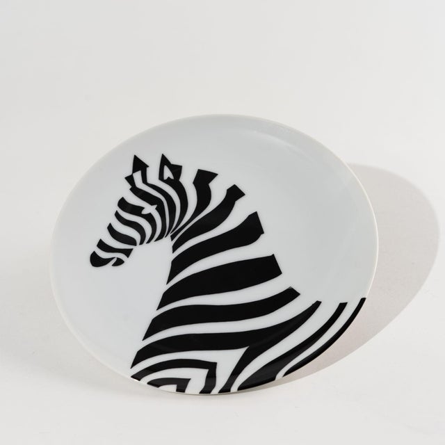Vintage Fitz and Floyd Zebra Plates - Set of 4 | Chairish