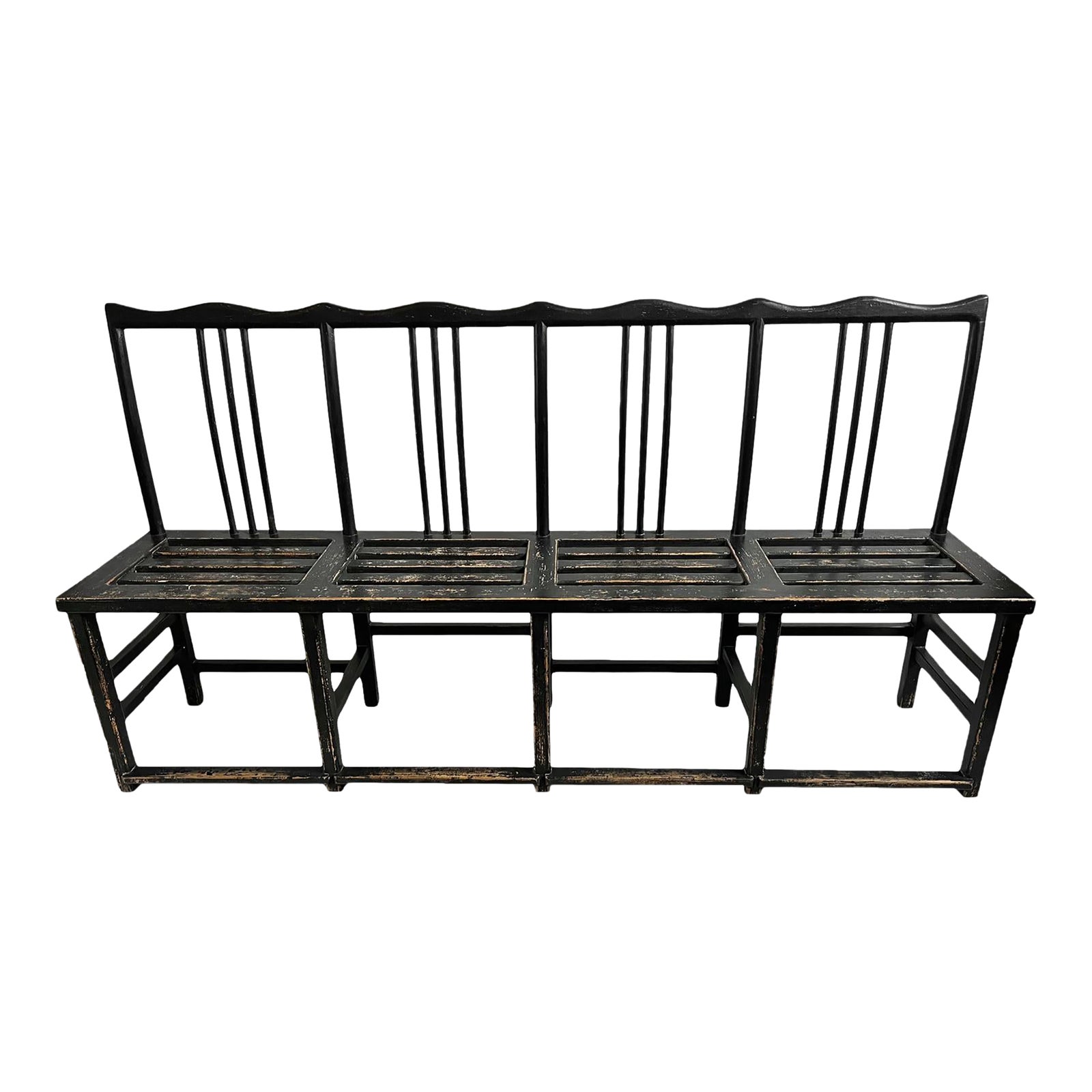 Black Julan Wood Hall Bench | Chairish