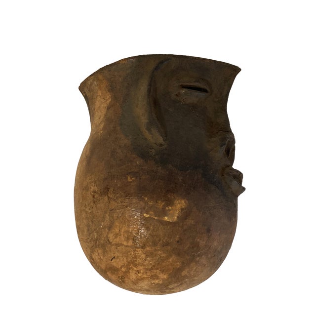 Tribal Kuba Wooden Cup Figural Head | Chairish