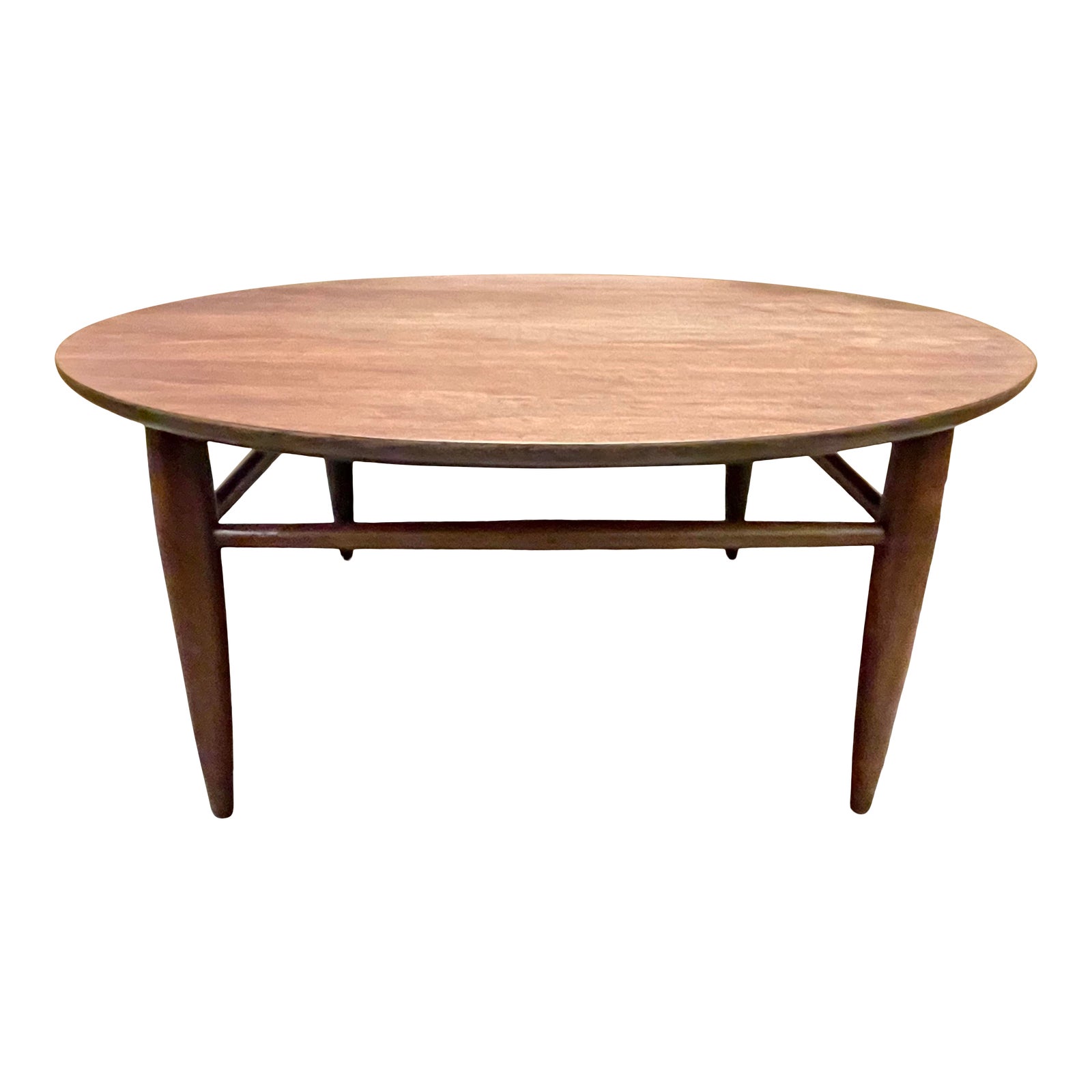 Vintage Mersman Mid-Century Modern Round Walnut Coffee Table | Chairish