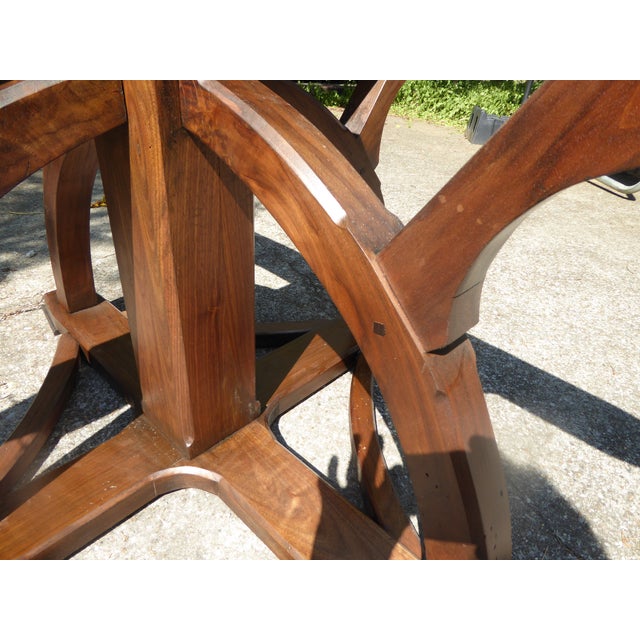 1990s Dining Table / Walnut & Ebony Seats 8+ | Chairish