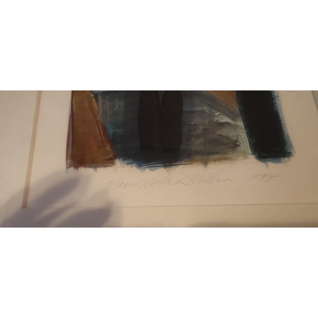 1995 Original Abstract Painting Signed Nancy Tokar Miller, Framed ...