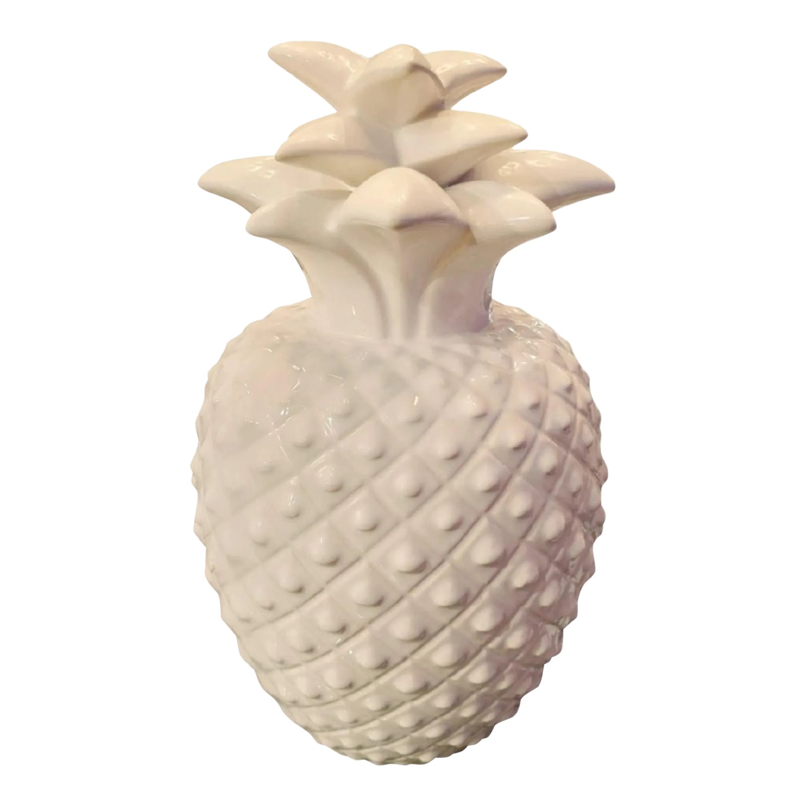 Huge Ceramic White Decorative Pineapple Room Decor | Chairish