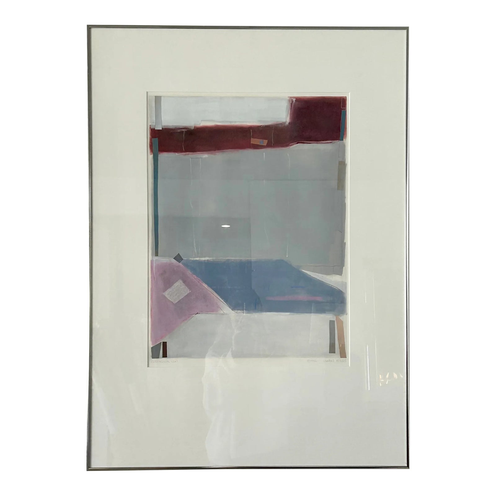 Framed Midcentury Modern Abstract Painting, Isabel Field | Chairish