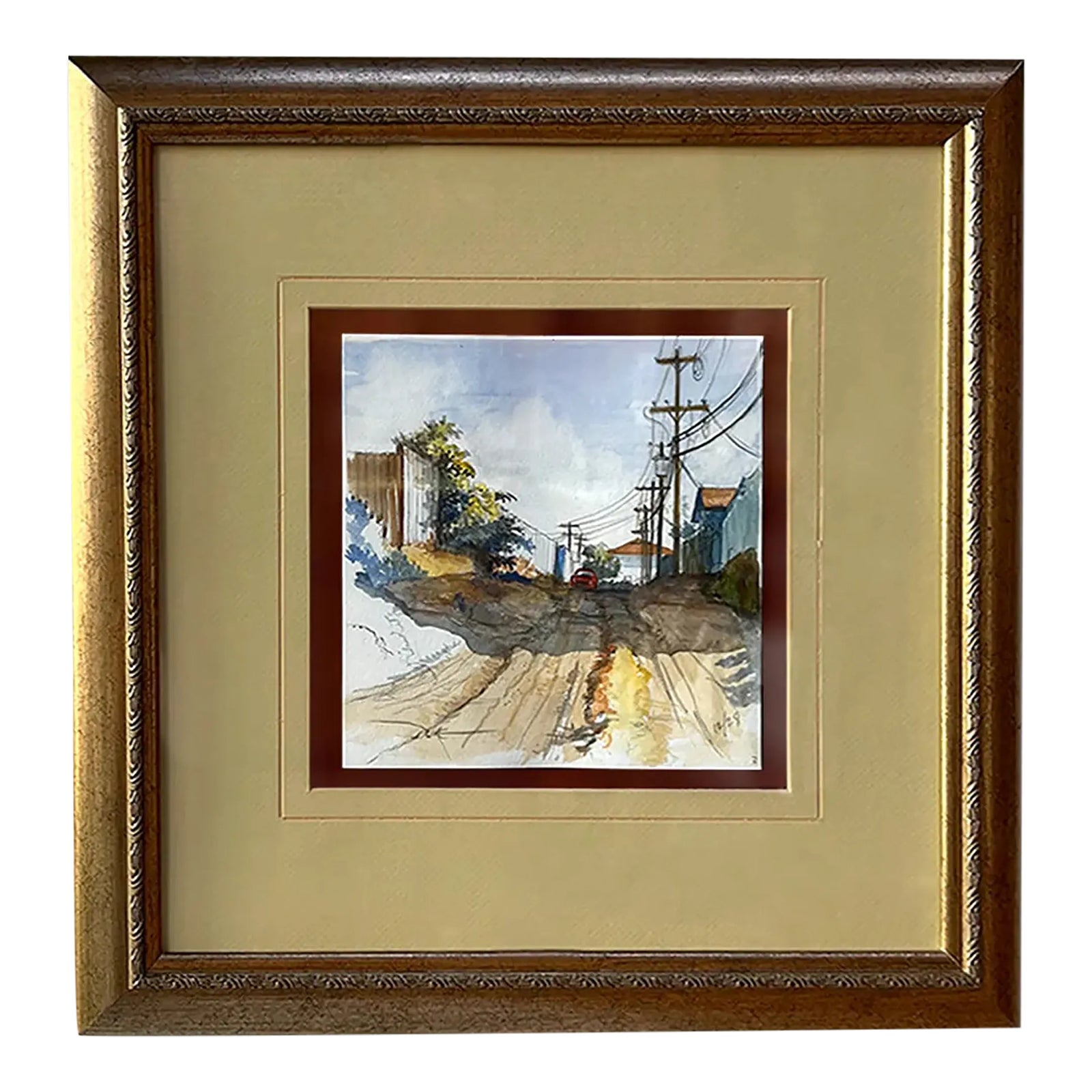 Duke Windsor's Realist Cityscape Painting "Red Car (South Park)" | Chairish