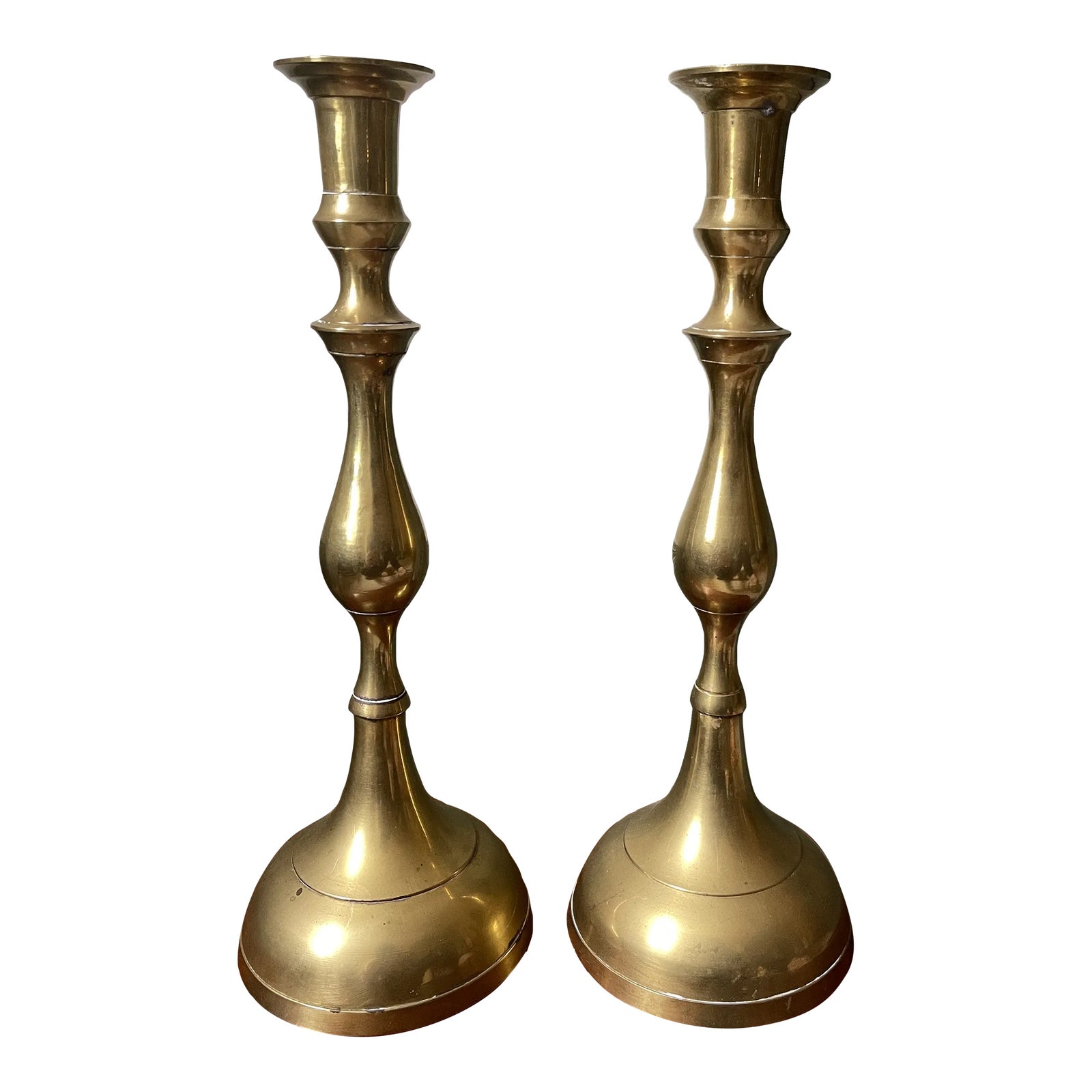 Elegant Tall Brass Candle Holders Photos