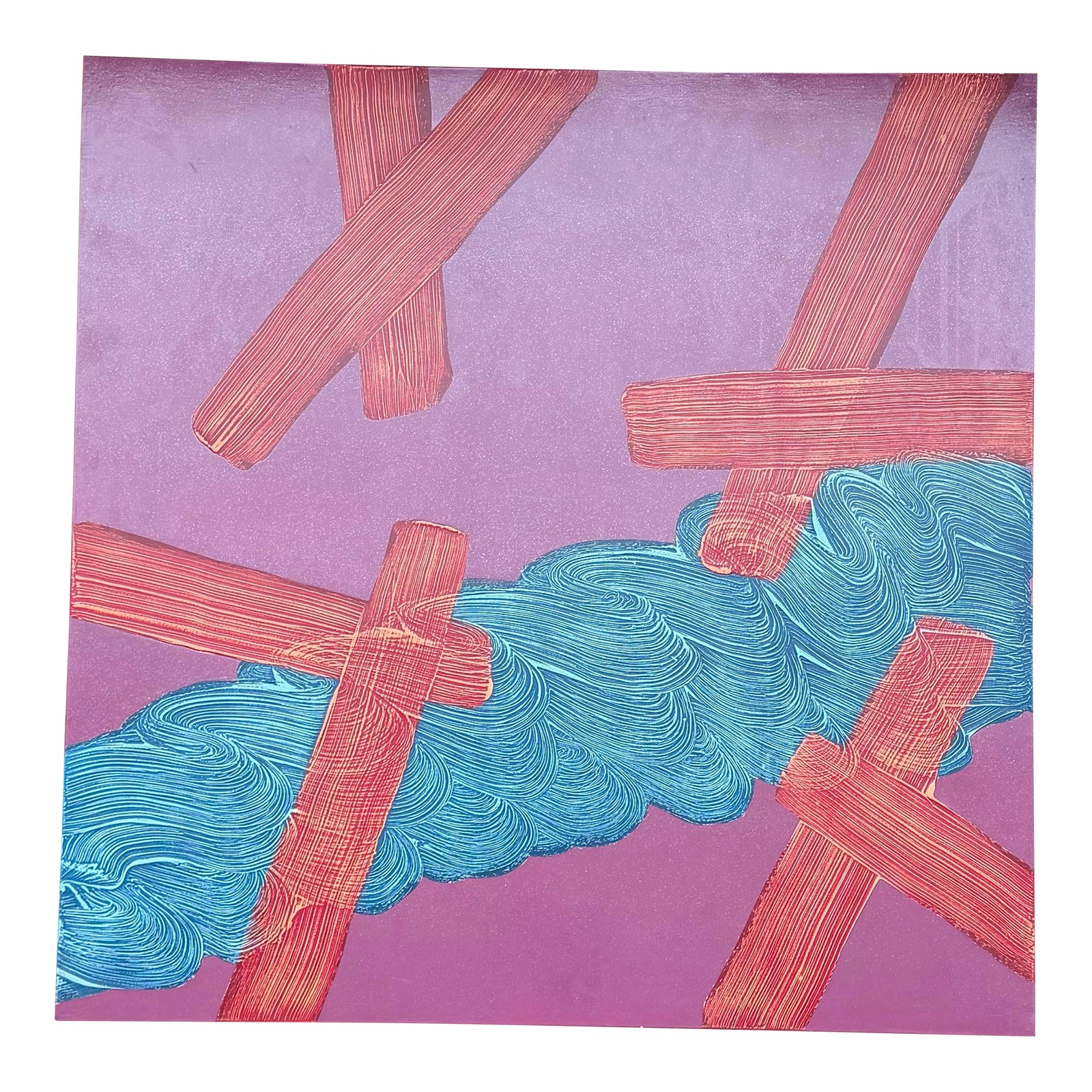“Well Above” 1982 Charles Emery Powell Abstract Painting | Chairish