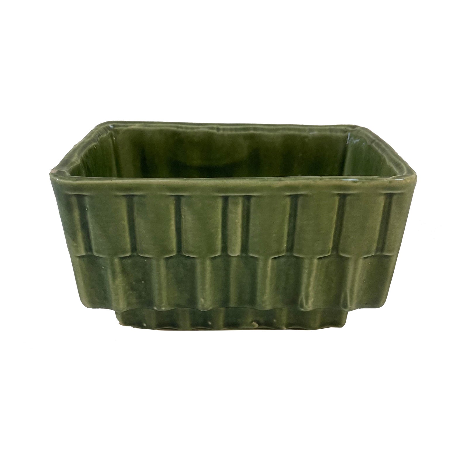 Vintage American Art Deco Style Cookson Pottery Army Green Ceramic ...