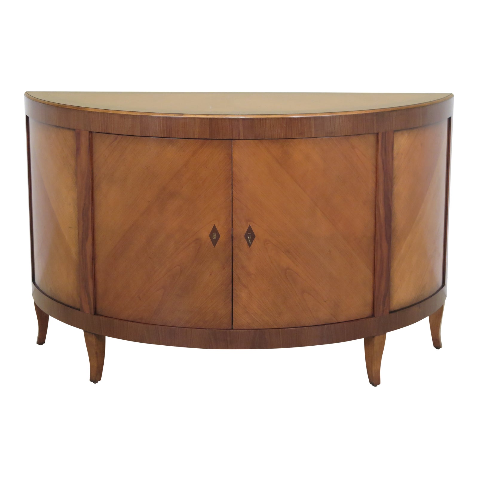 1980s Italian William Switzer 1/2 Round Commode | Chairish