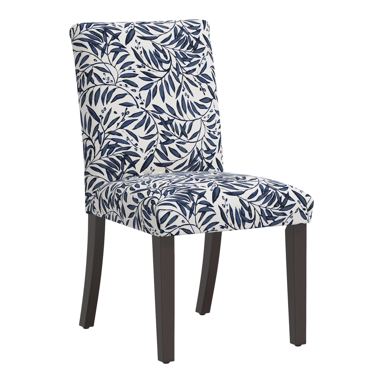 Chelsea Dining Chair in Blue Voysey Vine | Chairish