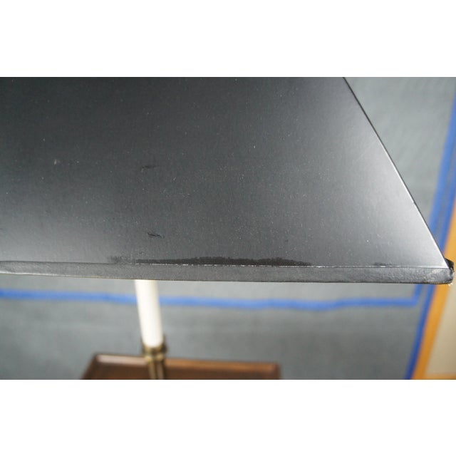 Mid-Century Stiffel Brass Wood Candlestick Floor Side Table Lamp | Chairish