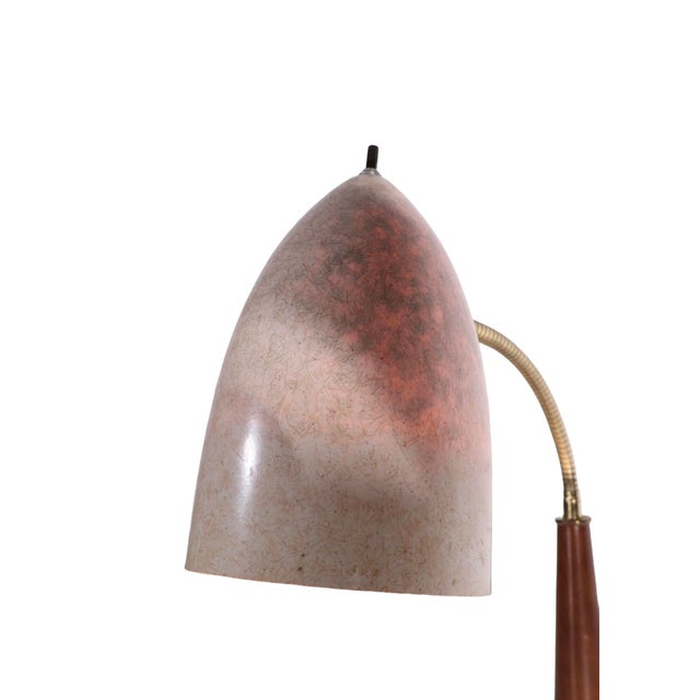 Plastic Wood and Metal Mid Century Gooseneck Bullet Shade Desk Lamp ...