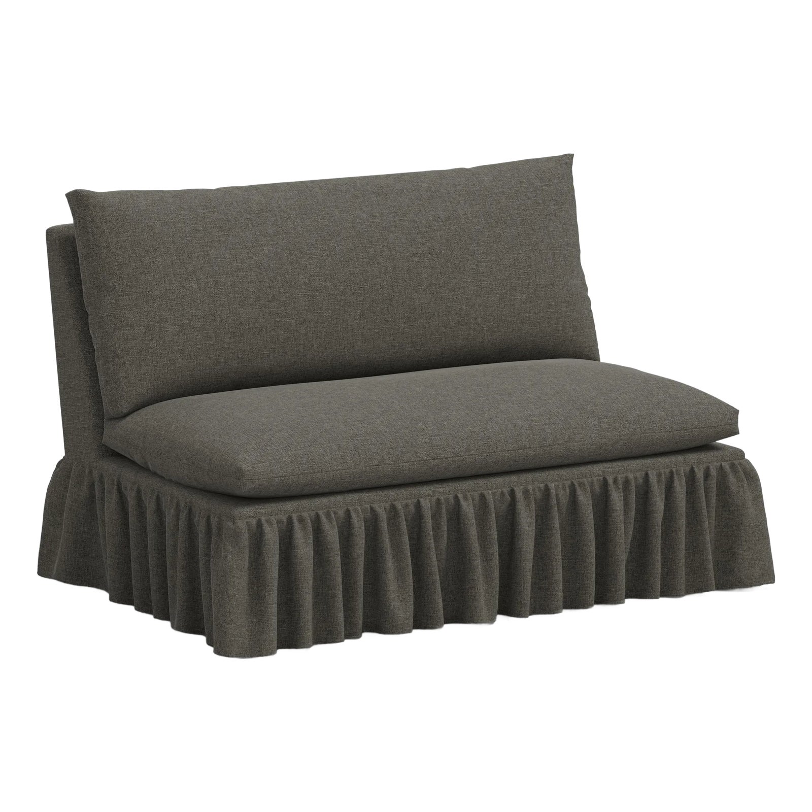 Stoffer Home x Cloth & Company Thelma 47" Ruffle Settee in Textured ...