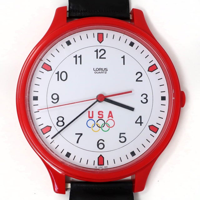 1980s Usa Olympics Wristwatch Wall Clock by Lorus | Chairish