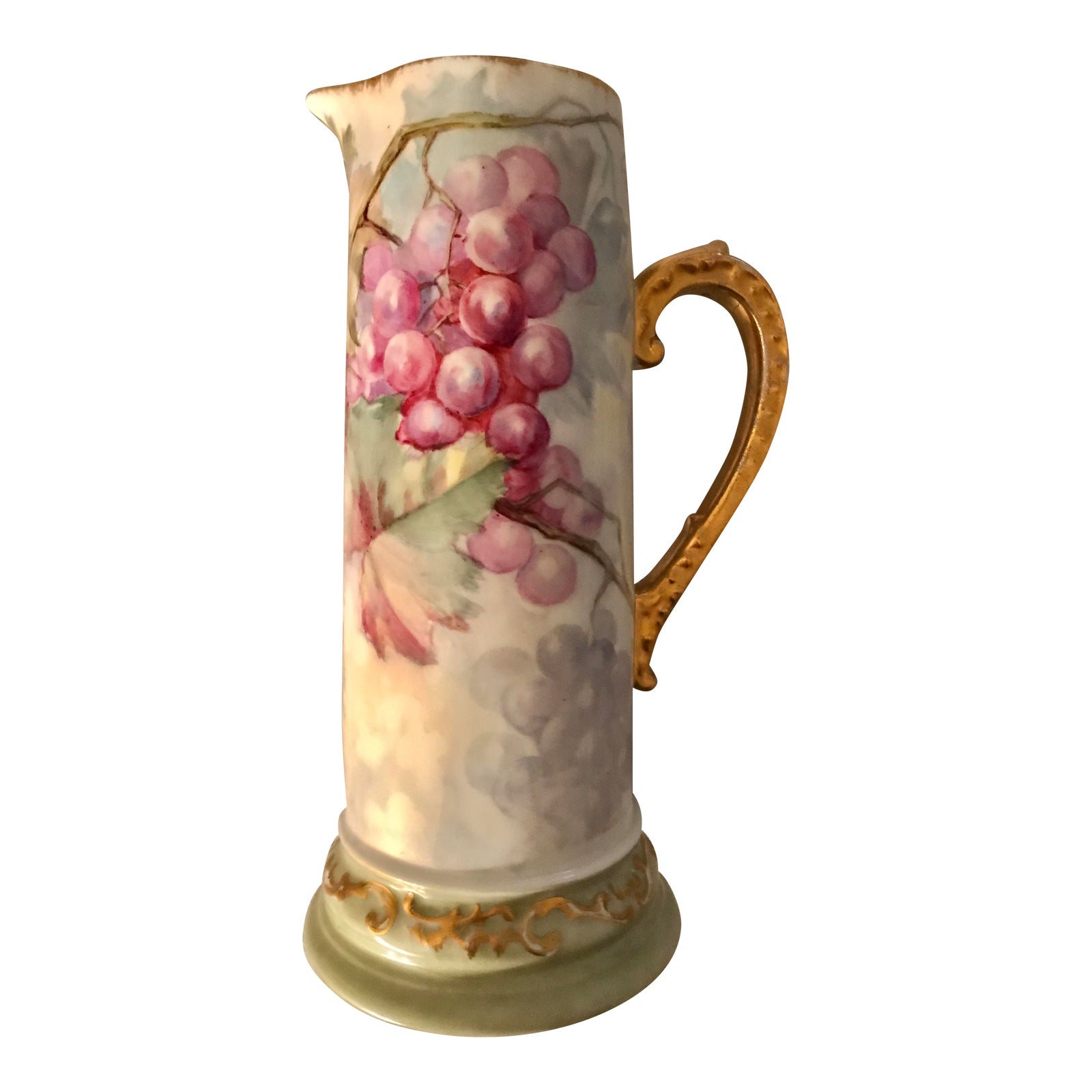 French Limoges Porcelain Pitcher | Chairish