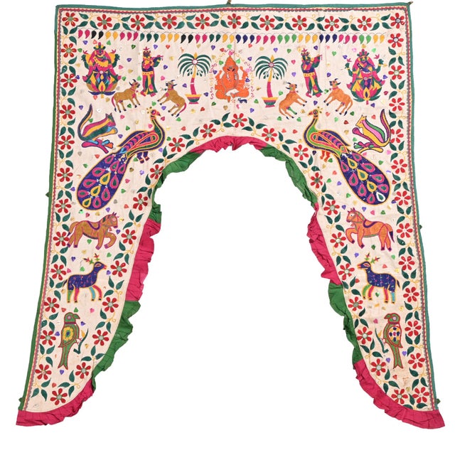 1930s Hand Embroidered Toran | Chairish
