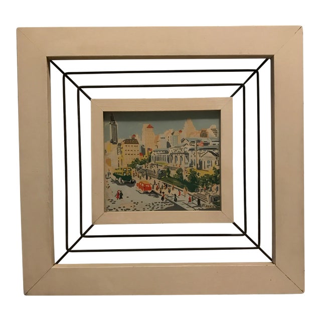 Mid 20th Century Mid-Century Modern Illustration Depicting New York ...