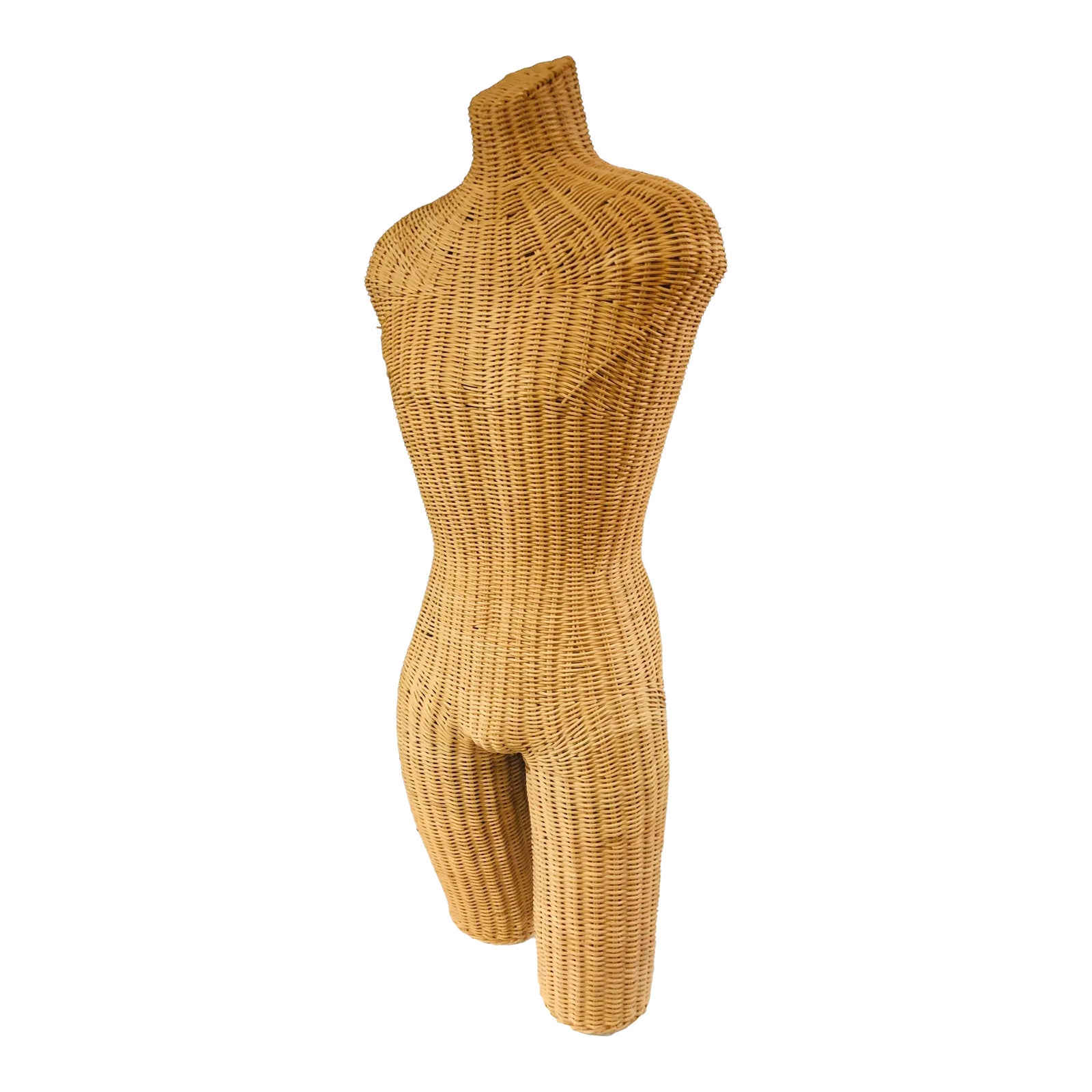 1970s Organic Modern Coastal Sculptural Wicker Man Statue | Chairish