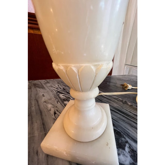 Pair of Early 20th Century Carved White Alabaster Marble Diminutive ...