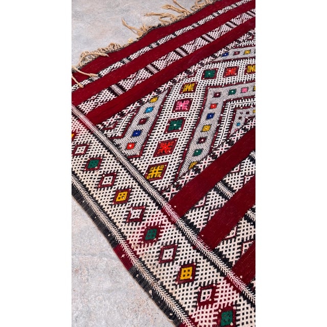 1980s Ethnic Chic Flatwave Moroccan Kilim Rug - 9.6 X 5.71 Ft | Chairish