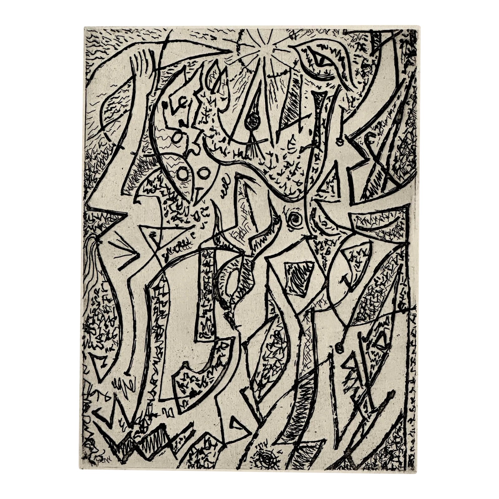 André Masson Original Abstract Expressionist Etching, Signed (1966 ...