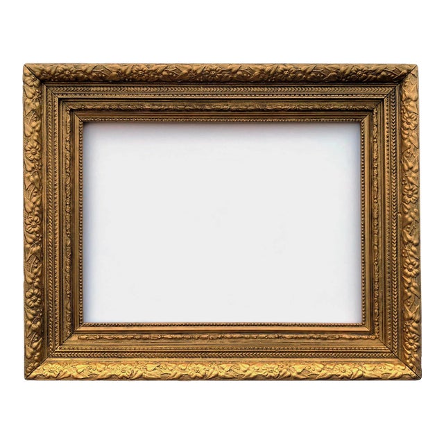 Victorian Gold Frame With Floral Design | Chairish