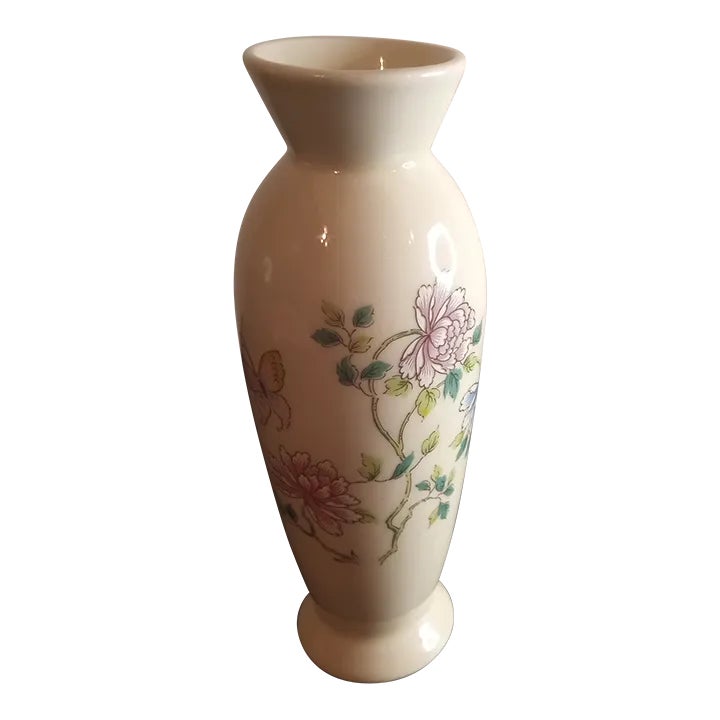 Cho Cho Hand Painted Porcelain Bud Vase | Chairish