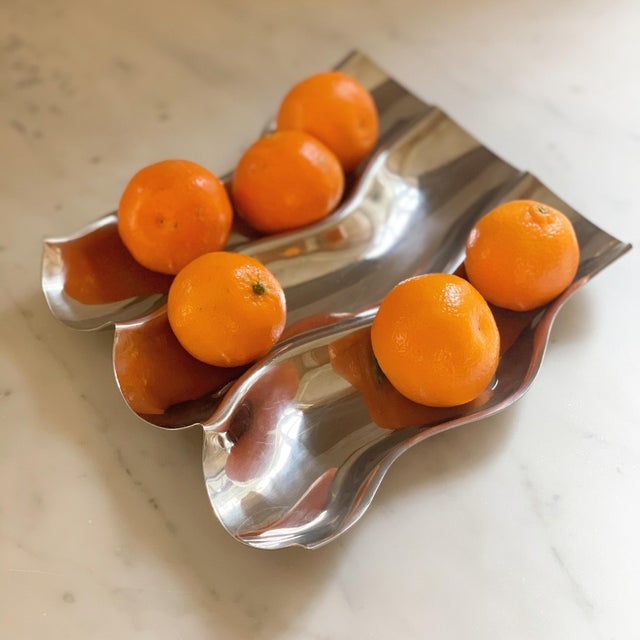 1970s Sergio Asti for Icm Italy Silver Boca Fruit Bowl | Chairish