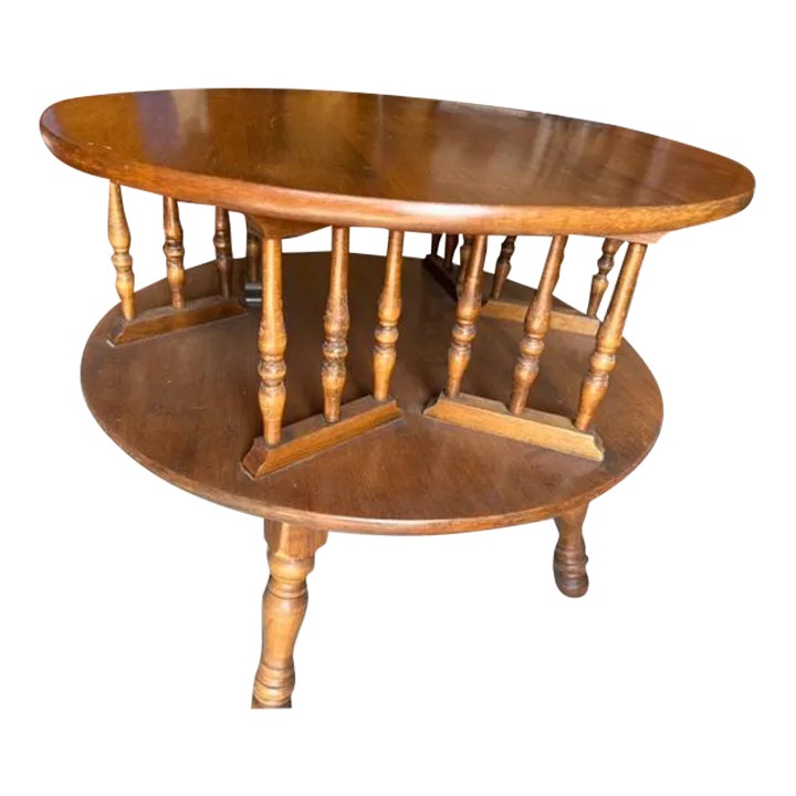 1950s O'Hearn Solid Maple Revolving Table | Chairish