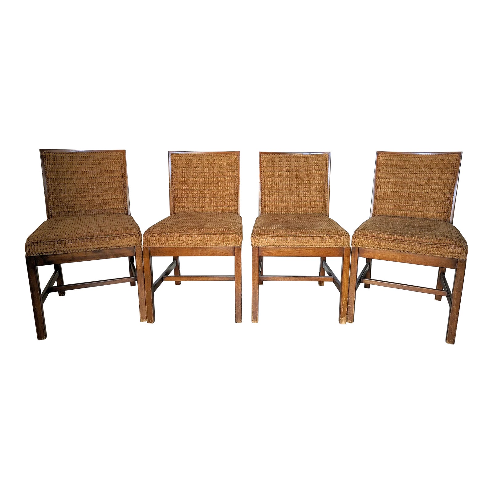 Set of 4 Mid-Century Lane Side Chairs With Multi Color Chenille | Chairish