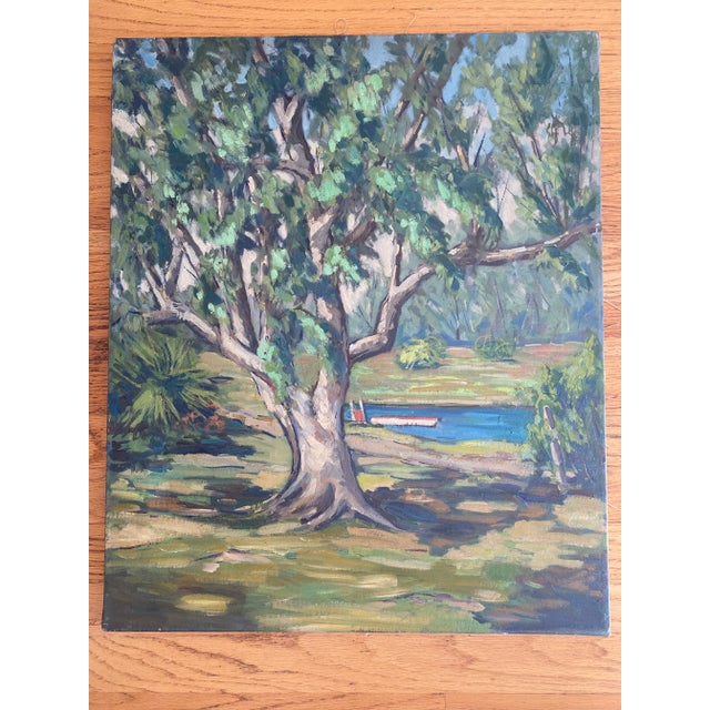 G Russell Mann Landscape Oil Painting | Chairish