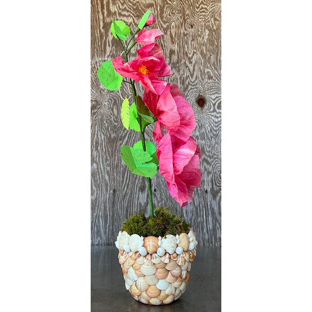 Contemporary Hand Rolled Paper Flowers | Chairish