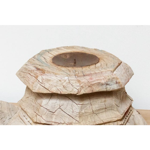 Kai Indo-French Wood Candle Holder | Chairish