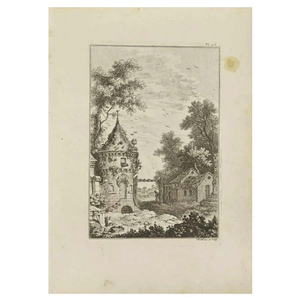 Pierre Quentin Chedel, Landscape, Etching, 1755 | Chairish