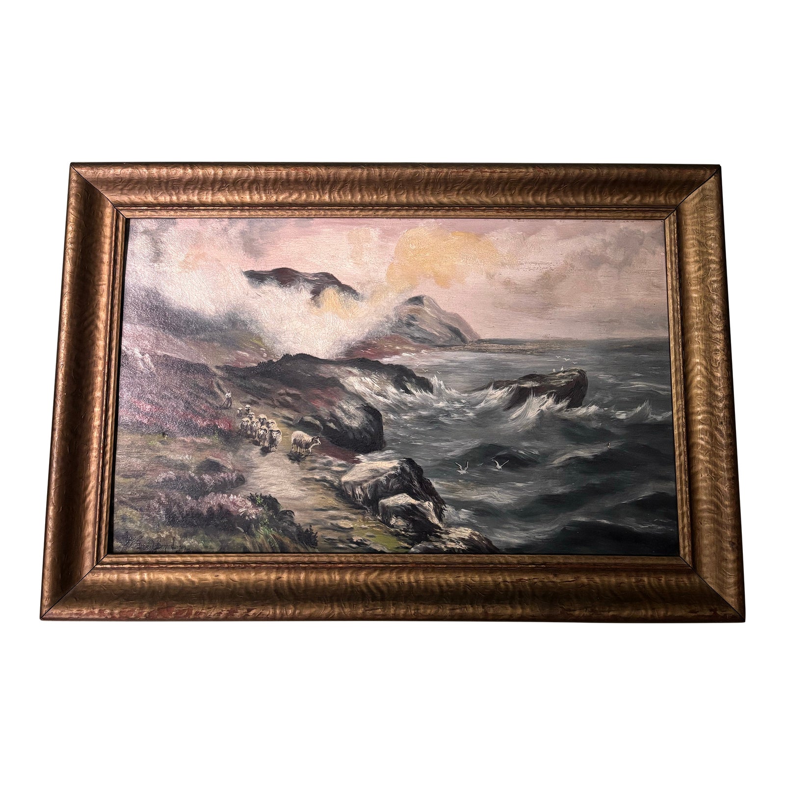 Original Oil Painting by Leonard Becker Jurgen 1885-1956 Dramatic ...